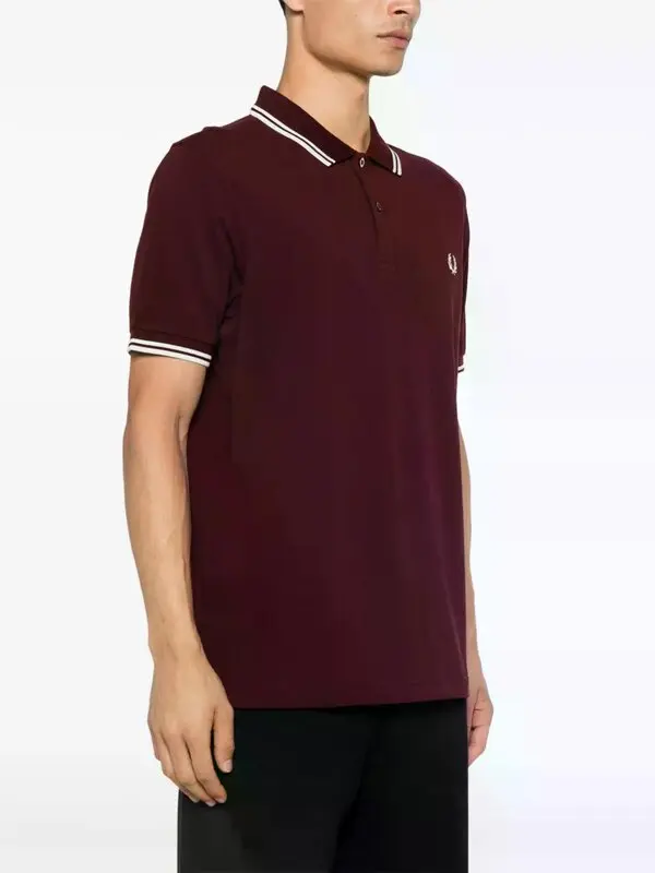 Comme Des Garçons X Fred Perry Logo-embroidered Polo Shirt - Red