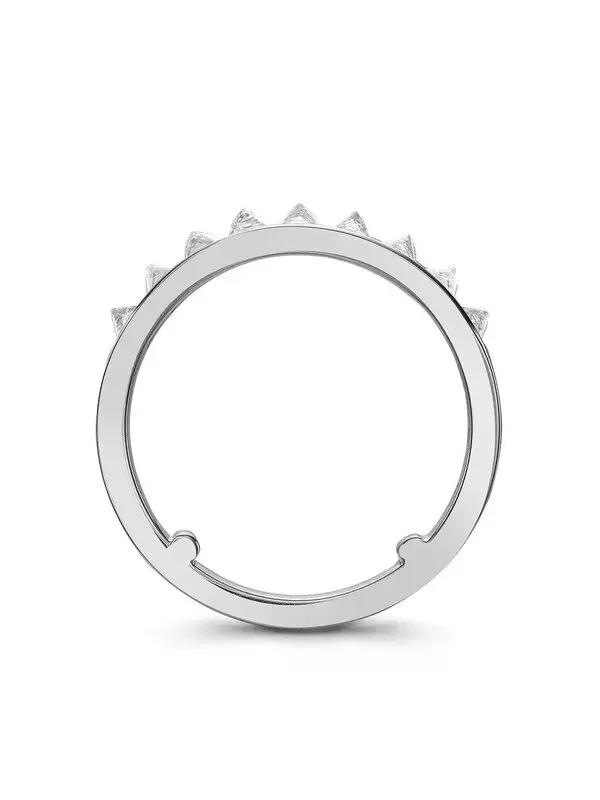 PRAGNELL 18kt White Gold Princess Cut Diamond Half-eternity Ring - Silver