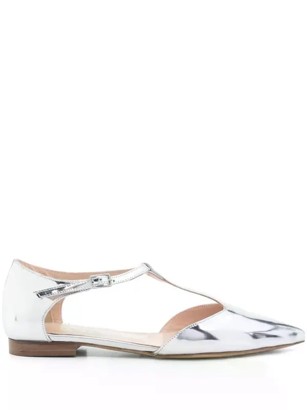 P.a.r.o.s.h Patent Ballet Flats - Silver