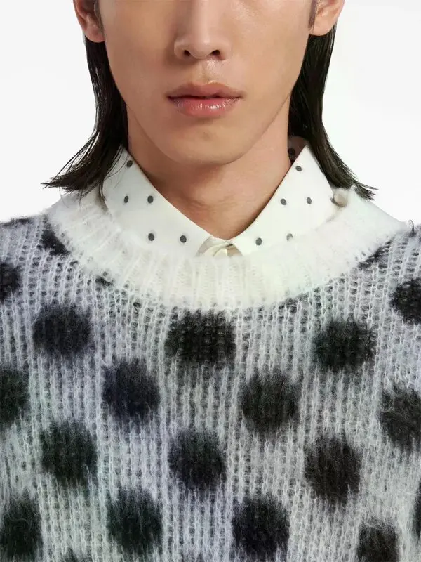 Marni Polka-dot Intarsia Jumper - Black