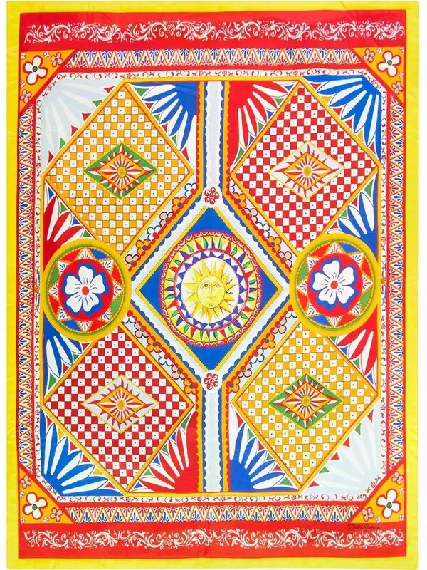 Dolce & Gabbana Carretto-print Silk Quilt Blanket