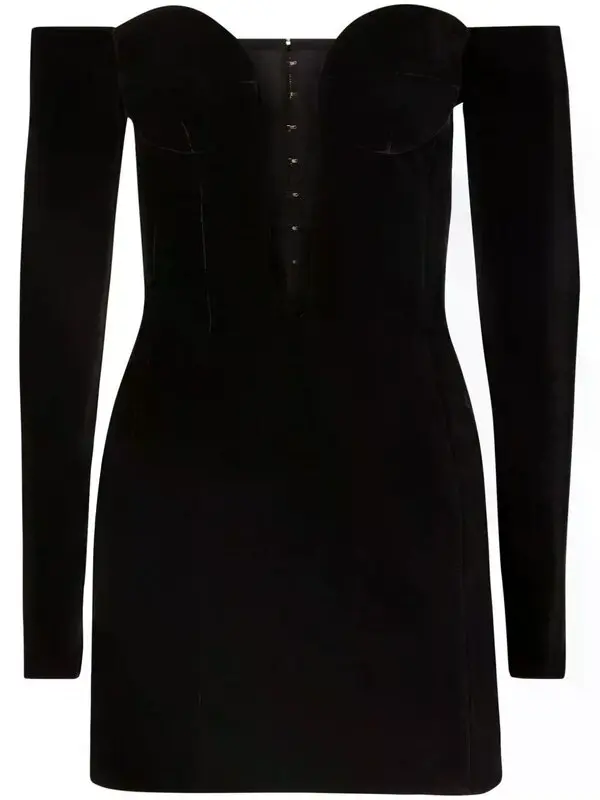 Nina Ricci Off-shoulder Mini Dress - Black