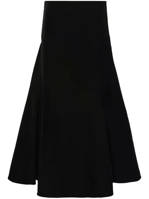 JIL SANDER Asymmetrical Hem Twill Skirt