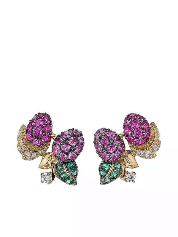 ANABELA CHAN 18kt Yellow Gold Vermeil Multi-stone Drop Earrings