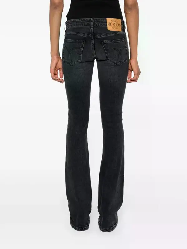 Fiorucci Logo Patch Bootcut Jeans