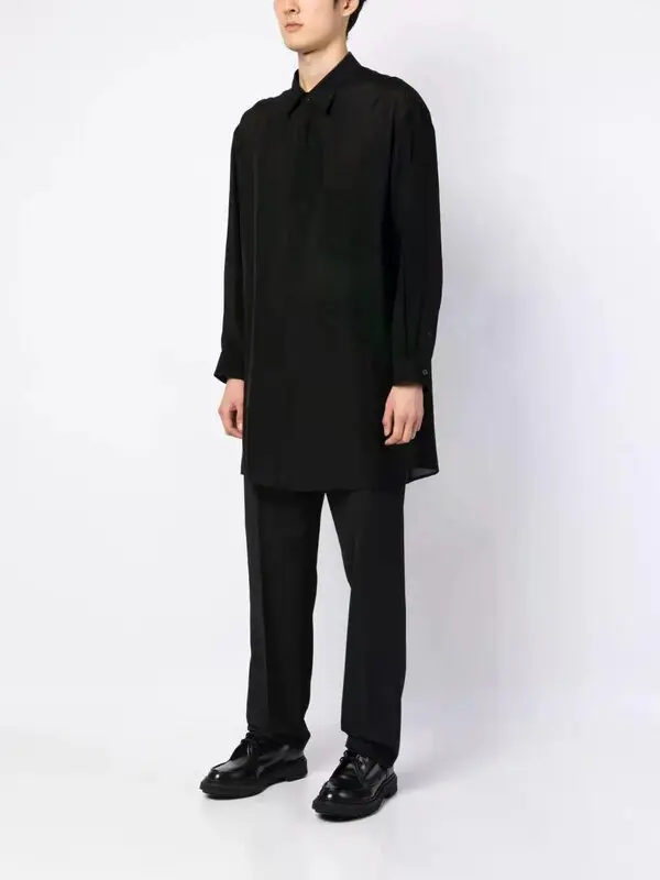Yohji Yamamoto Sheer-finish Long Shirt