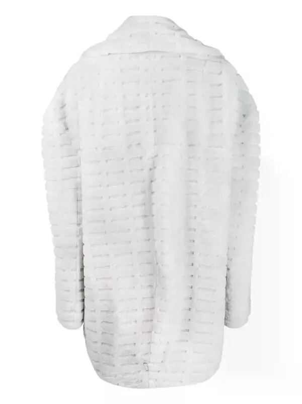 GENNY Debossed Detail Single-breasted Coat