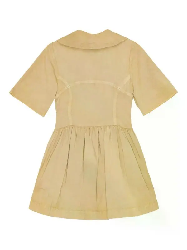 GANNI Washed Stretch-cotton Mini Dress