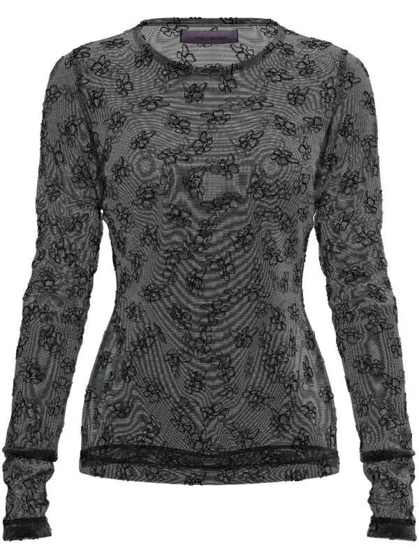 MARGHERITA MACCAPANI Monogram-print T-shirt - Black