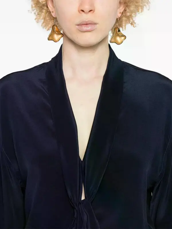 Victoria Beckham Silk Blouse With Scarf Detail