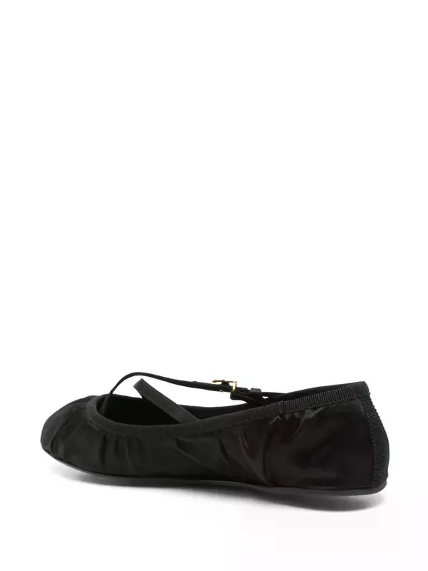 Dolce & Gabbana Logo Buckle Ballet Flats - Black