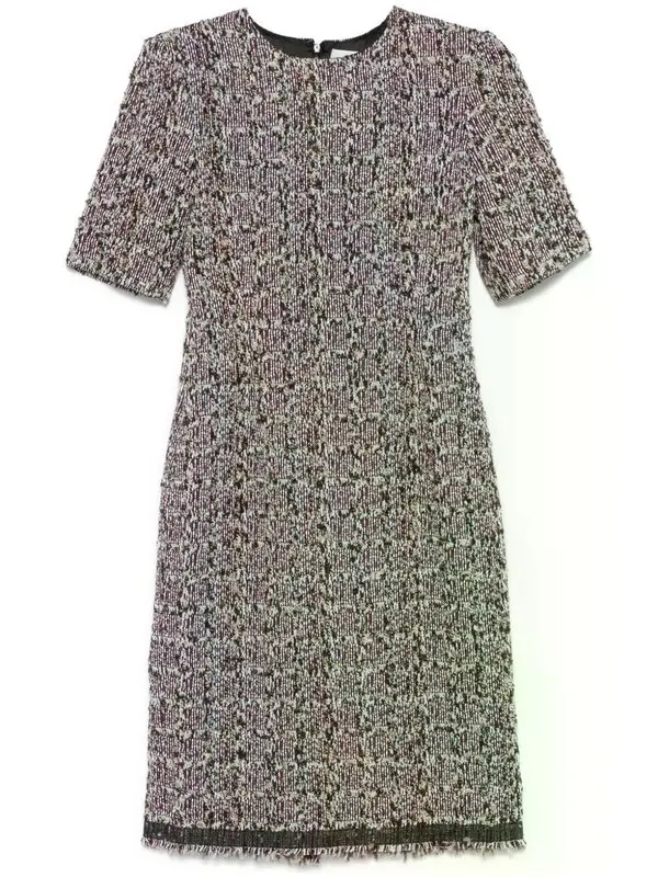 LANVIN Tweed Midi Dress - Red