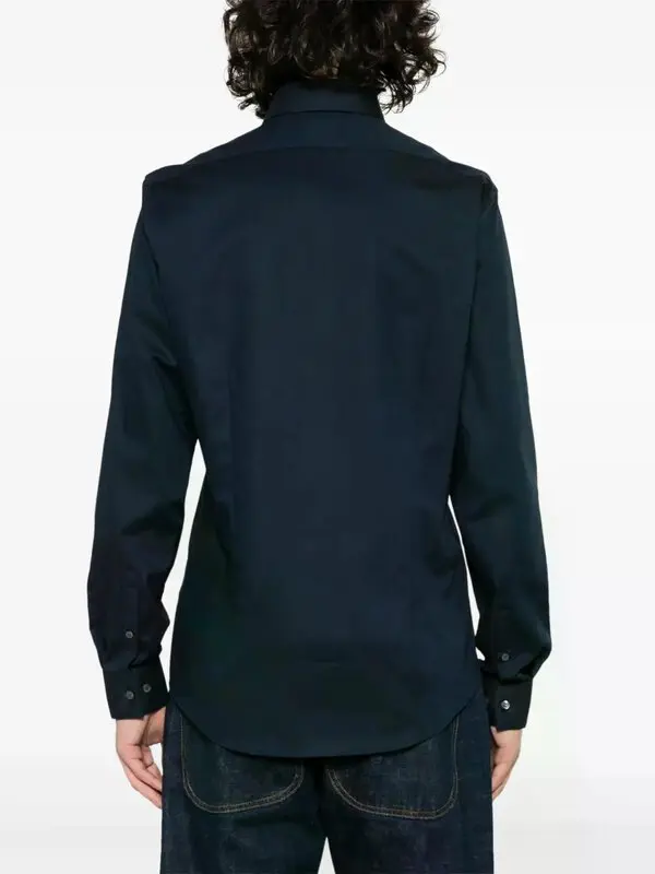 Calvin Klein Monogram-embroidered Cotton Shirt