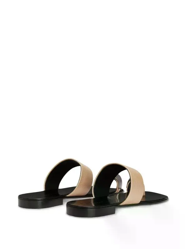GIUSEPPE ZANOTTI Norbert Leather Toe-loop Sandals - Neutrals