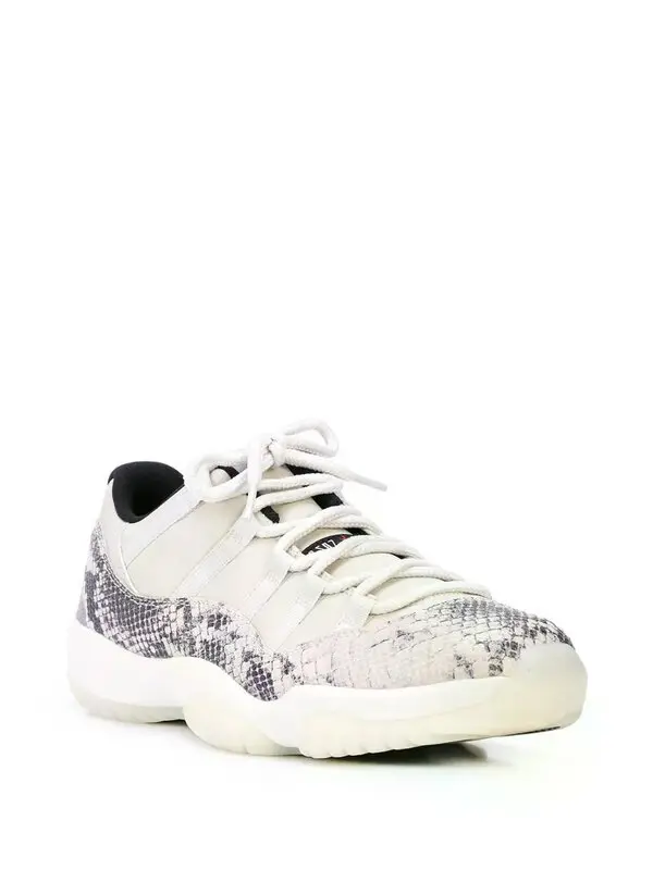 JORDAN Air 11 Retro Low Snakeskin "light Bone" Sneakers - Neutrals