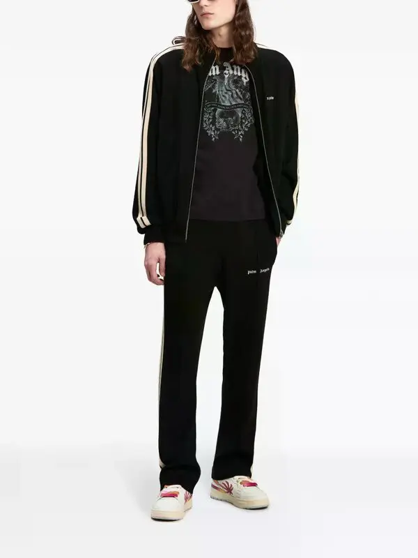 Palm Angels Logo-embroidered Zip-up Jacket