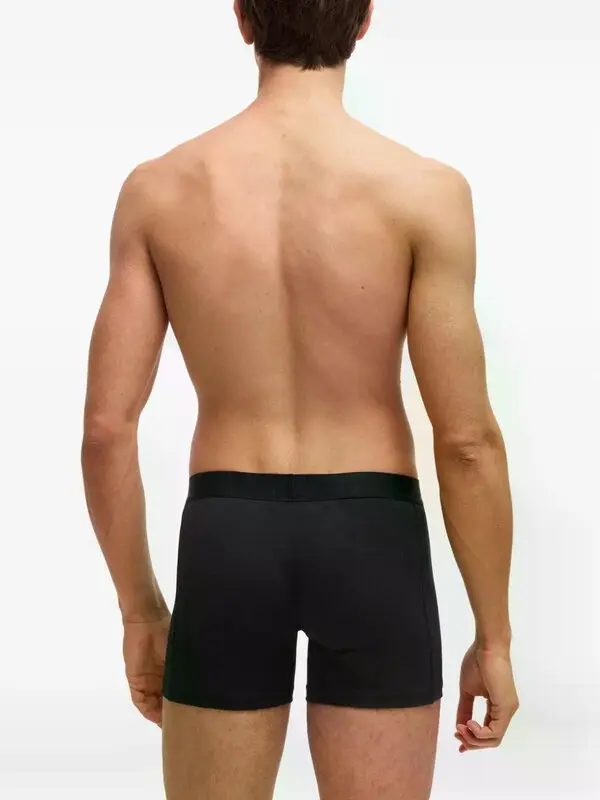 BOSS Logo-waistband Briefs - Black
