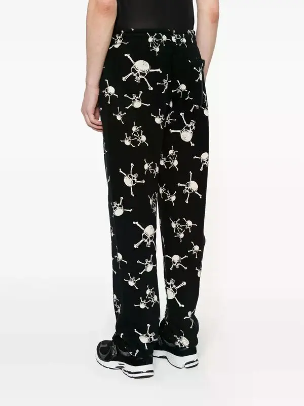 SAINT MXXXXXX Skull-print Cotton Track Pants
