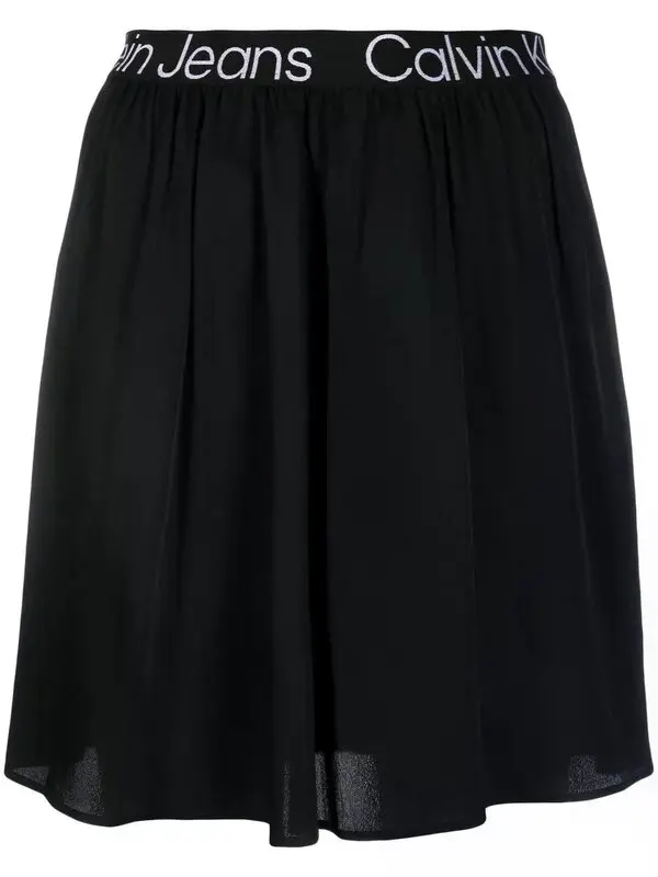 Calvin Klein Logo Waist Mini Skirt