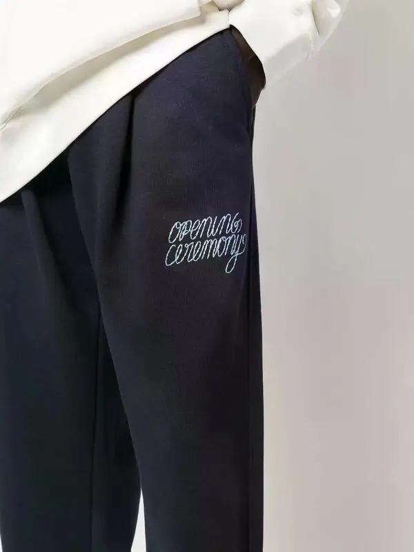 Opening Ceremony Logo-embroidered Straight Trousers