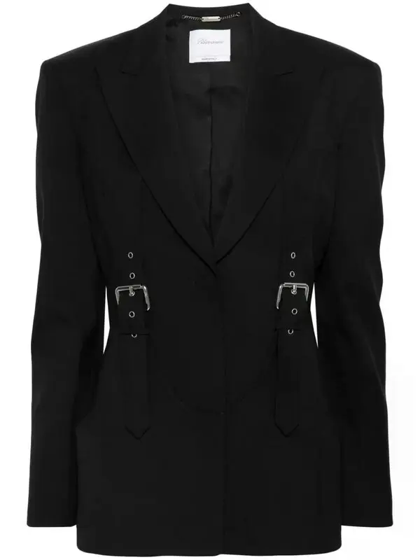 Blumarine Buckle-detailed Blazer - Black