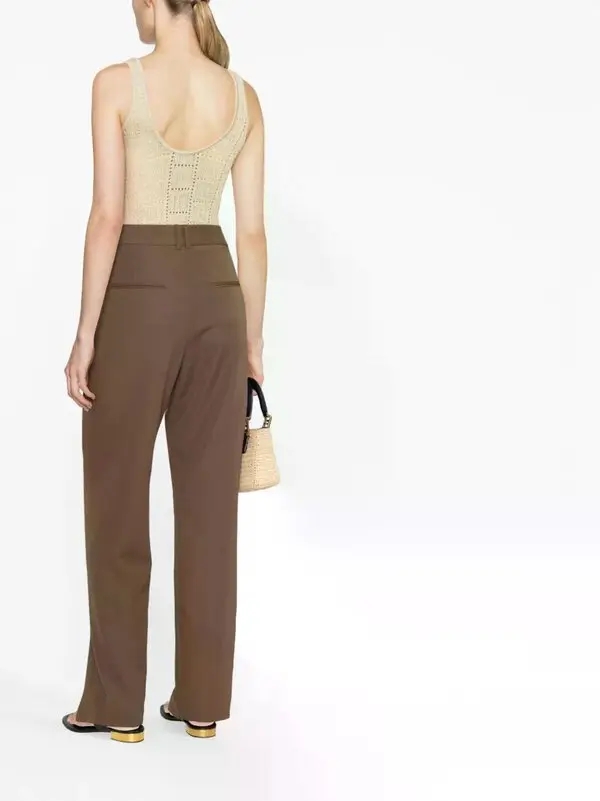 Balmain Slit-detail Wool Trousers