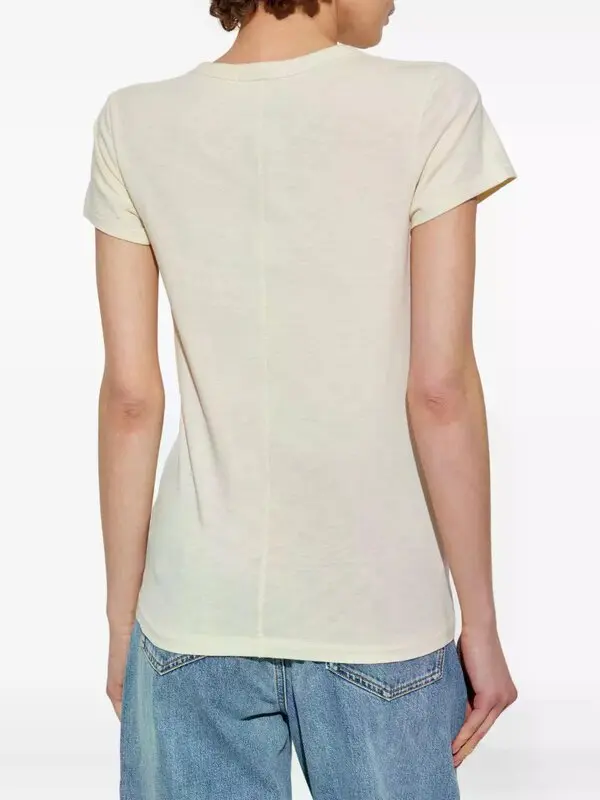 Rag & Bone Light Beige Graphic Print Cotton T-shirt