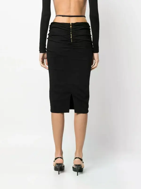 Versace Medusa Georgette Midi Skirt