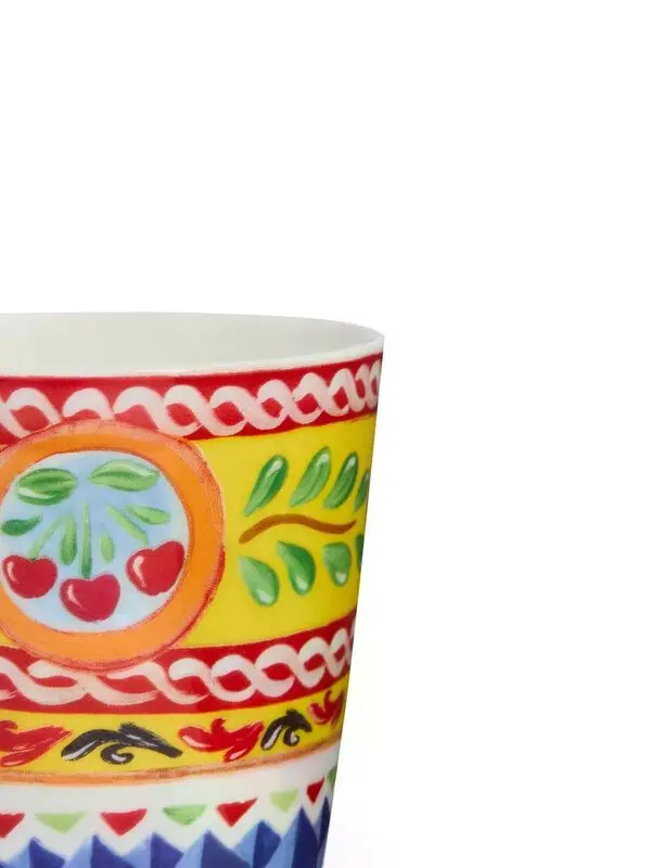 Dolce & Gabbana Patterned-floral-print Fine-porcelain Glasses