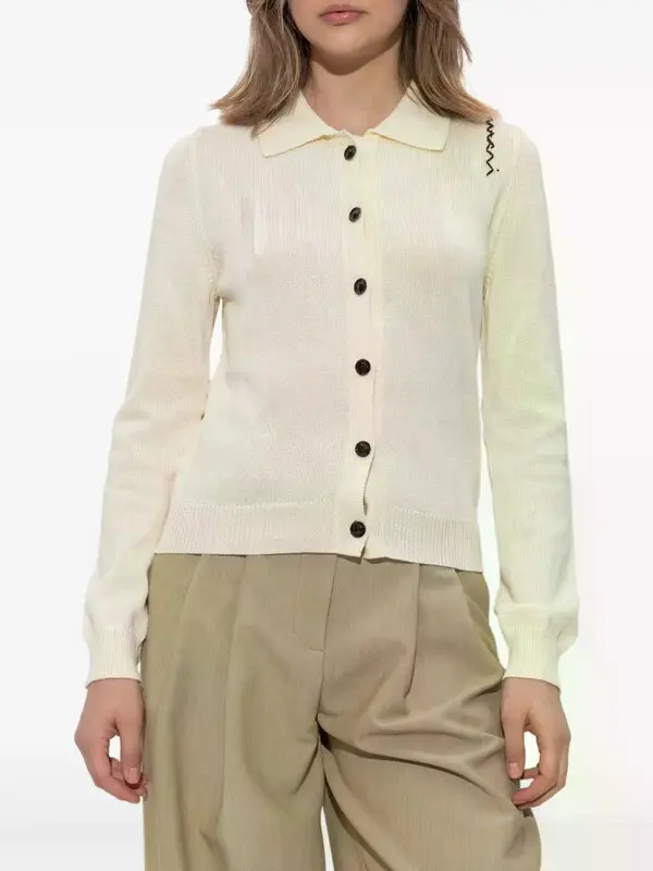 Marni Logo Embroidered Cardigan