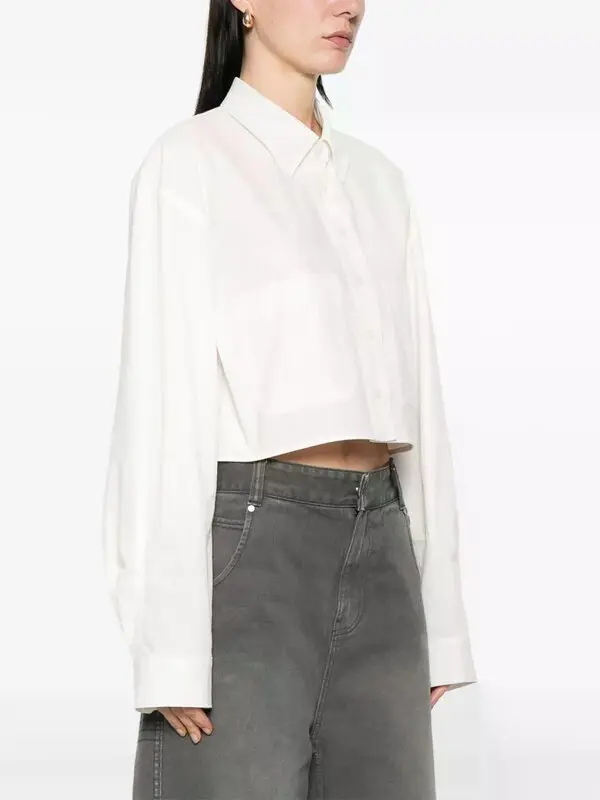LOW CLASSIC Cropped Button-down Shirt