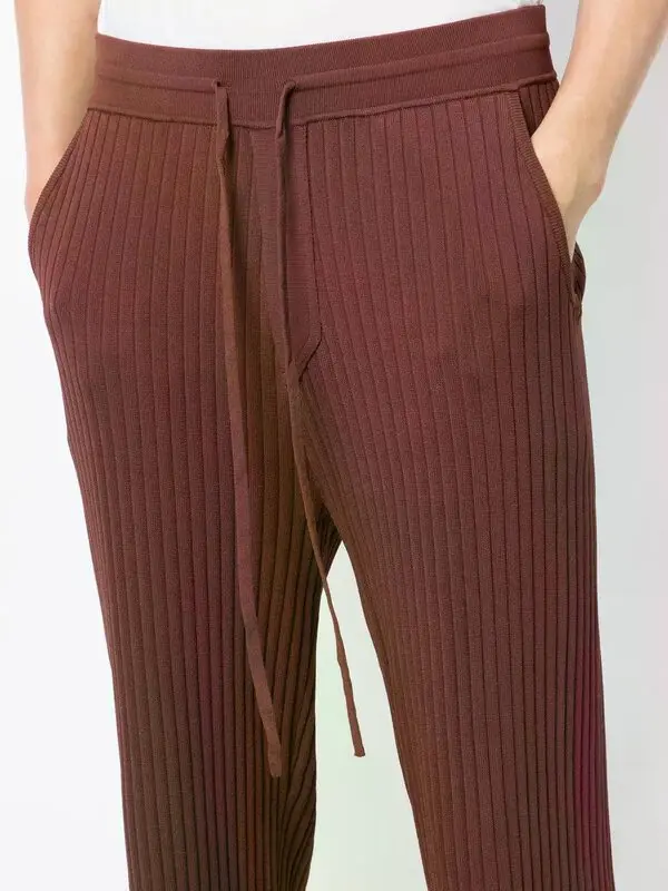 Nanushka Ribbed Straight-leg Trousers