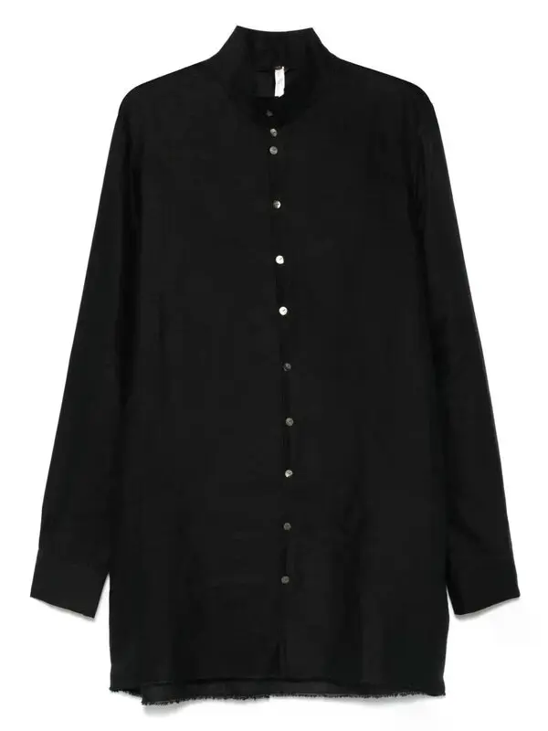 LABEL UNDER CONSTRUCTION Linen Shirt - Black
