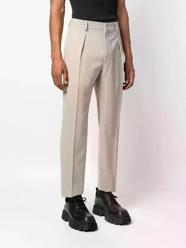 Fendi Pleated Tailored Trousers In Rock Grey