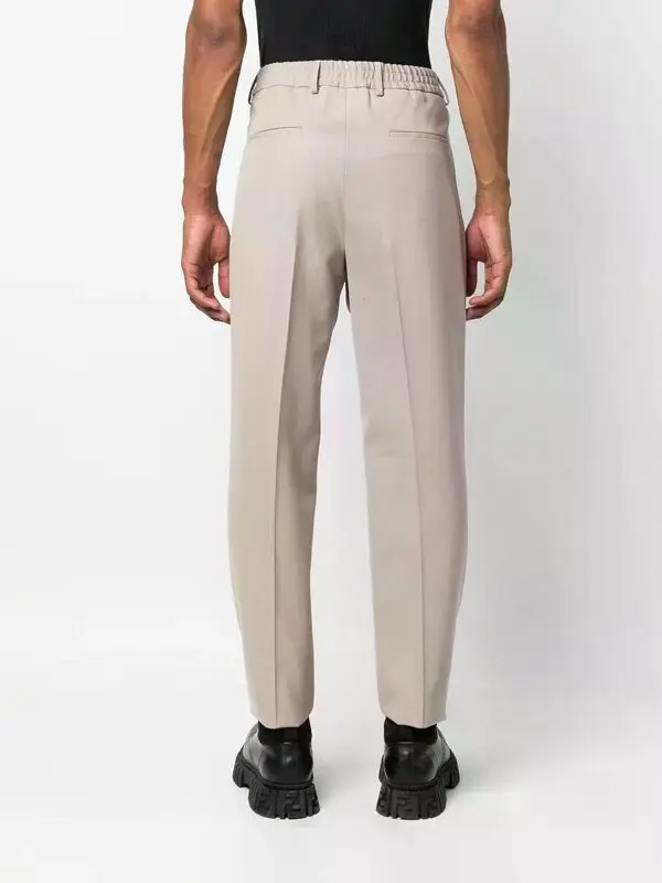 Fendi Pleated Tailored Trousers In Rock Grey