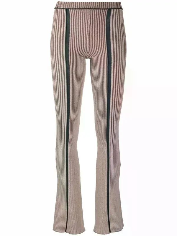Eckhaus Latta Striped Flared Leggings