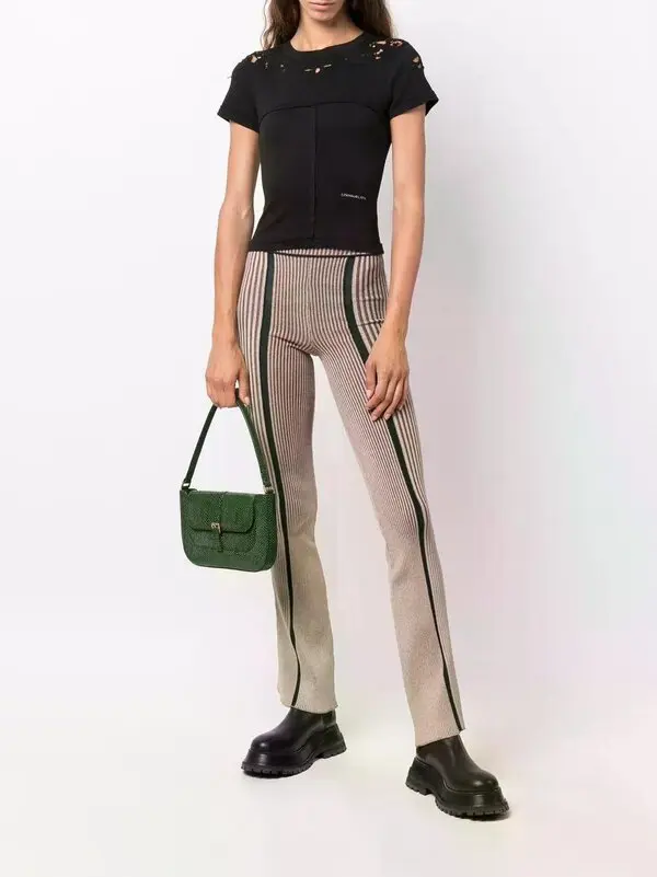 Eckhaus Latta Striped Flared Leggings
