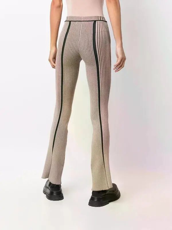 Eckhaus Latta Striped Flared Leggings