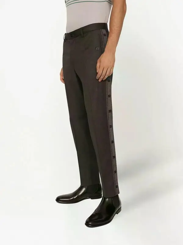 Dolce & Gabbana Tailored Trousers With Logo Trim