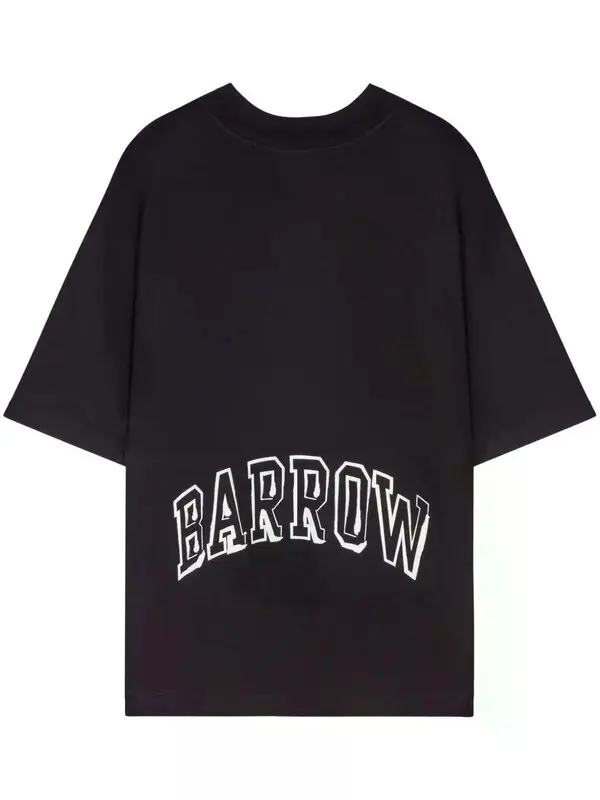 BARROW Smiley Face-print T-shirt - Black