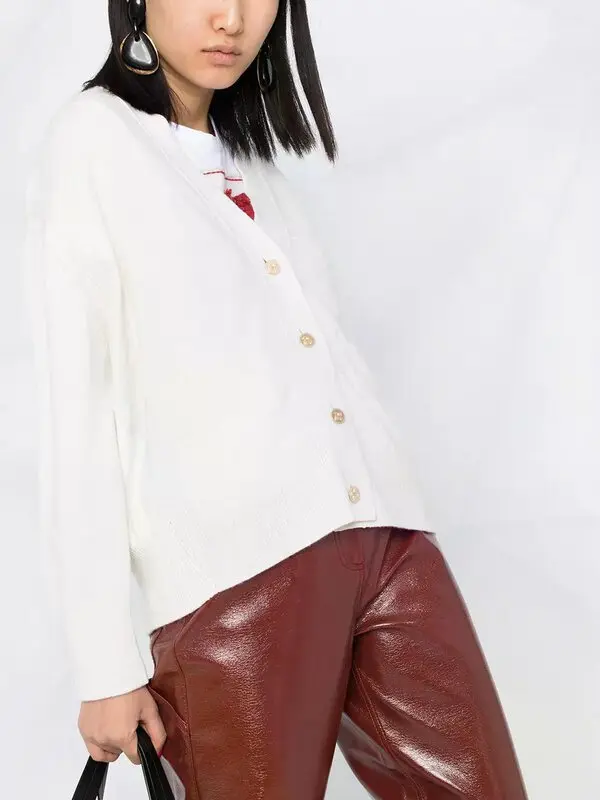 BARRIE Ribbed Cashmere Cardigan - Neutrals
