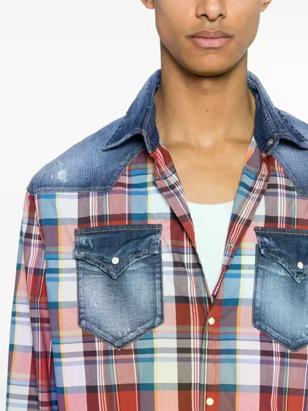Dsquared2 Panelled Cotton Shirt