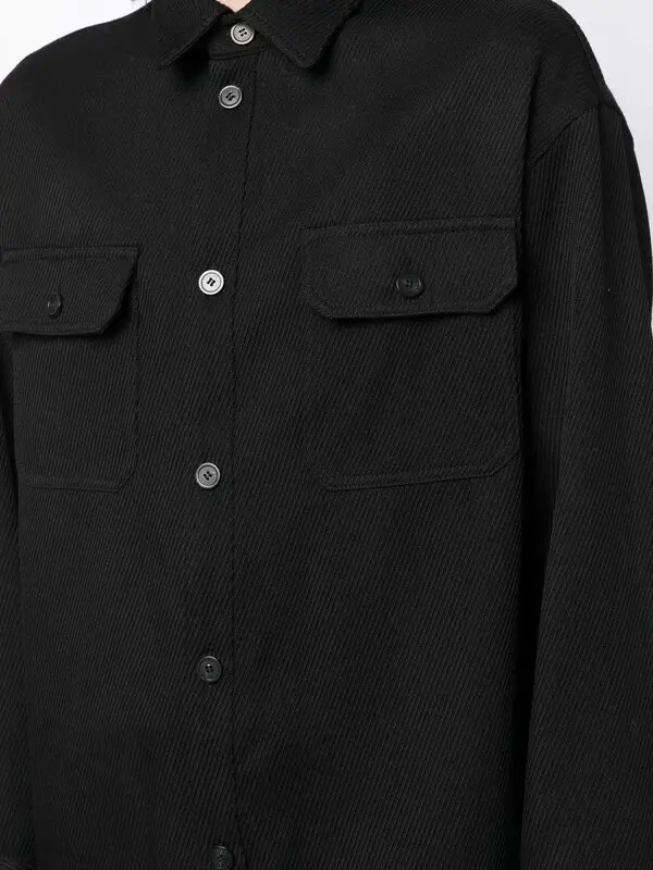 Emporio Armani Woollen Shirt Jacket - Black