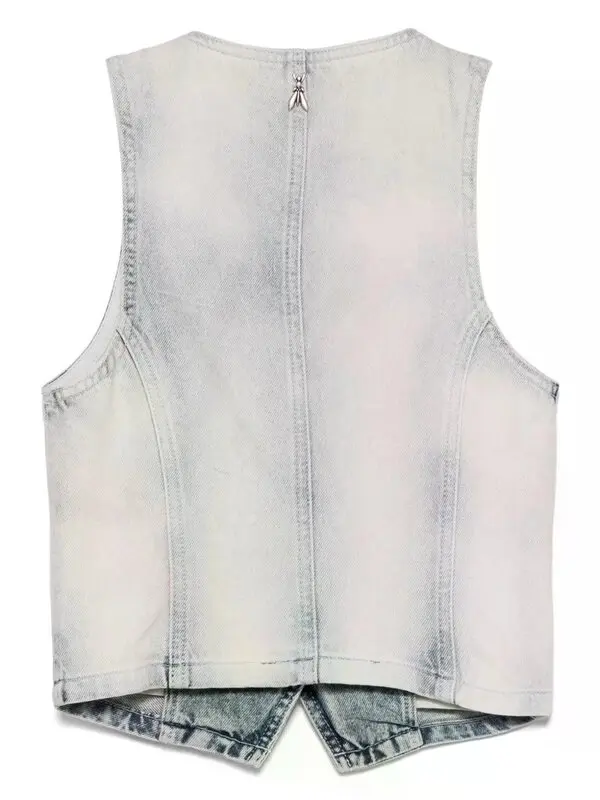 Patrizia Pepe Denim Waistcoat - Blue