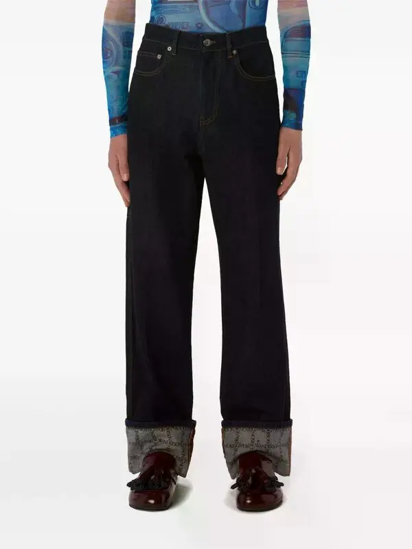 JW Anderson Straight Leg Mid-rise Jeans - Blue