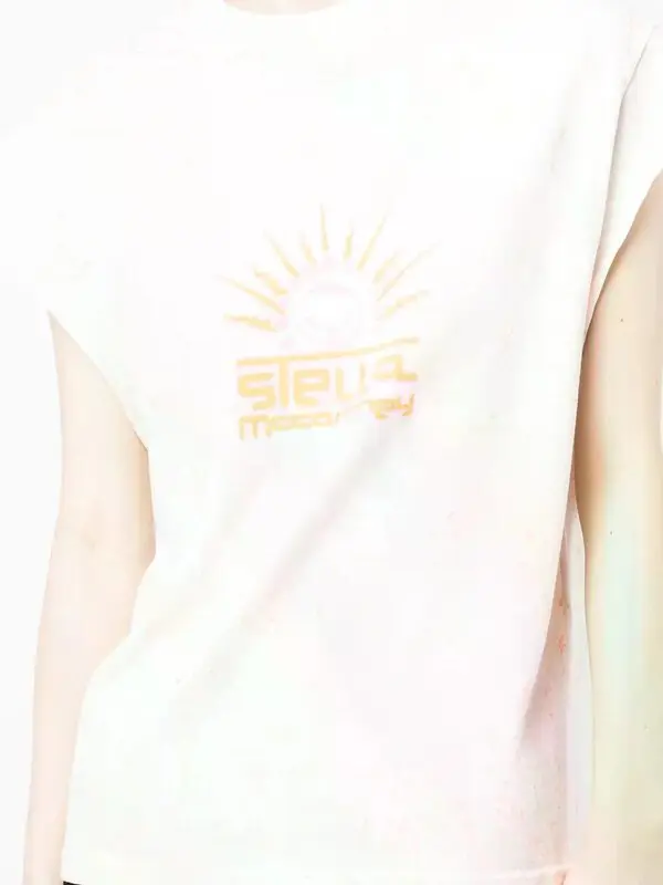 Stella McCartney Graphic Print Cap Sleeve T-shirt