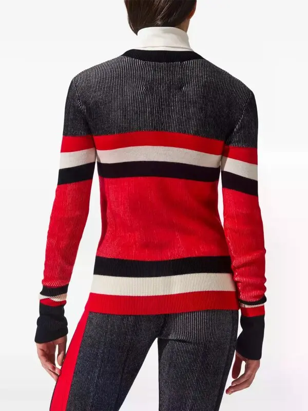 Perfect Moment Evie Striped Merino Wool Sweater