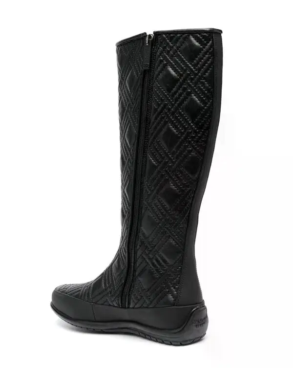 BALDININI Quilted Leather Knee-high Boots - Black