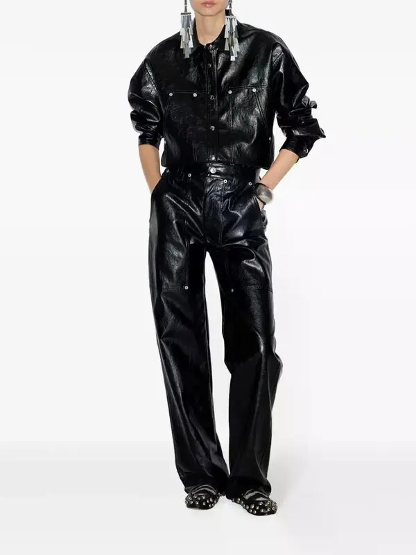 MARANT ETOILE Ariete Faux Leather Trousers