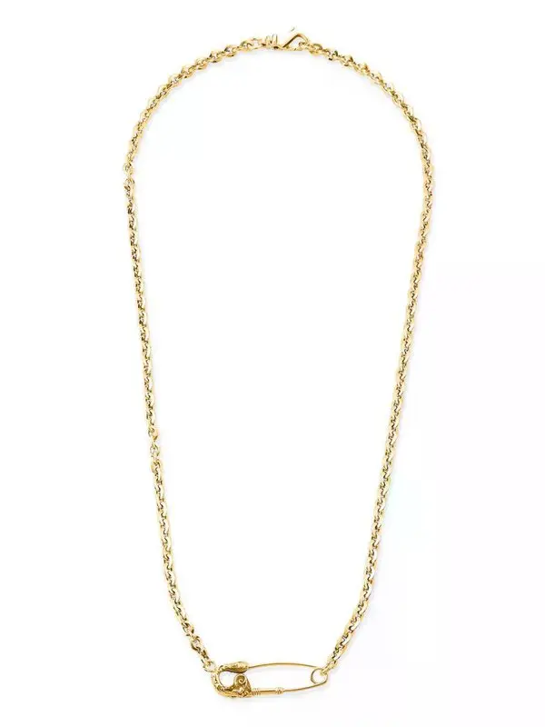 Emanuele Bicocchi Arabesque Pin Necklace In Sterling Silver - Gold